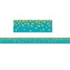 Teacher Created Resources® Teal Confetti Straight Border Trim, 35 Feet ...