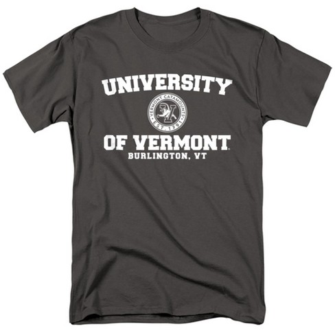 University Of Vermont Official Circle Logo Adult T-shirt, Charcoal, 4x ...
