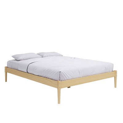 Queen Arthur Wood Platform Bed With Built-in Shelves Ash Walnut ...