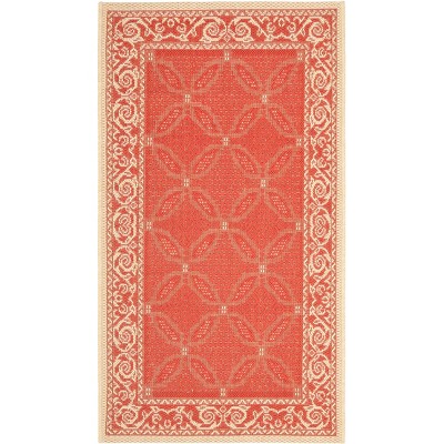 Courtyard Cy1502 Power Loomed Indoor/outdoor Accent Rug - Red/natural ...