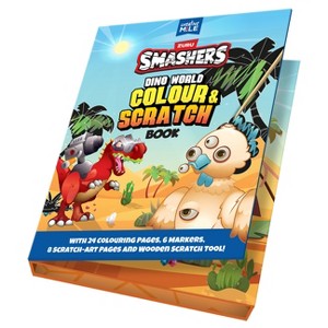 Smashers Dino World Colour and Scratch Book - by Five Mile (Hardcover ...