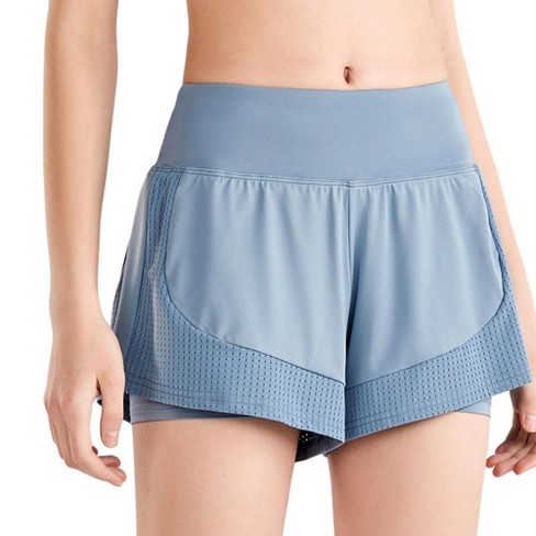 Anna-kaci Women's Quick Dry Loose Running Shorts 2-in-1 Gym- Small ...