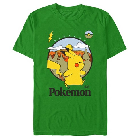 Men's Pokemon Outdoor Pikachu T-shirt - Kelly Green - 3x Large : Target