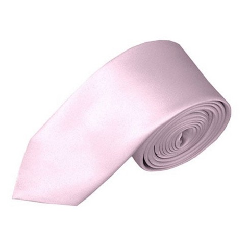 Thedappertie Men's Light Pink Color Skinny 2 Inch Wide And 57 Inch Long Necktie : Target