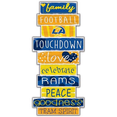 Nfl Los Angeles Rams 24" Celebrations Stack Sign : Target