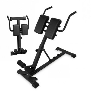 Hyperextension Roman Chair, Adjustable Extension Bench for Core Glute ...