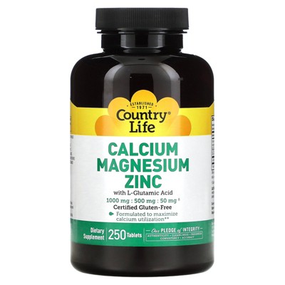 Country Life Calcium Magnesium Zinc, 250 Tablets : Target