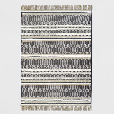 5' X 7' Global Stripe Outdoor Rug Blue - Threshold™ : Target