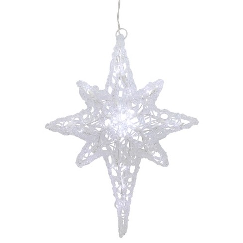 Northlight 24" Pure White Led Twinkle Bethlehem Star Hanging Christmas ...