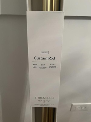 36"-66" Clear Ribbed Curtain Rod Brass - Threshold™ : Target