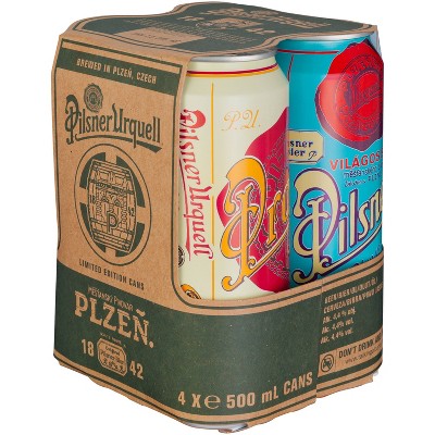 Pilsner Urquell Beer - 4pk/16 Fl Oz Cans : Target