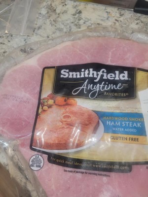 Smithfield Anytime Favorites Hickory Smoked Boneless Ham Steak - 8oz ...