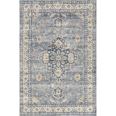Nuloom Jordan Medallion 5x8 Machine Washable Indoor Area Rug For Living ...