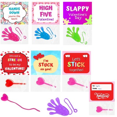 4e's Novelty 32 Pack Valentine's Slappy Hands Set - Includes Stretch ...