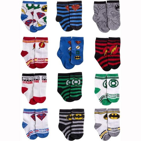Dc Comics Baby Boys’ And Girls’ Socks, Infant Socks Ages 0-6 Months ...