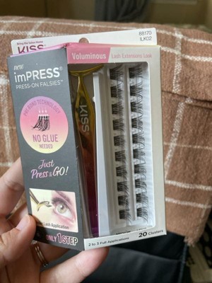 Kiss Impress Press-on Falsies No-glue False Eyelash Clusters Kit ...