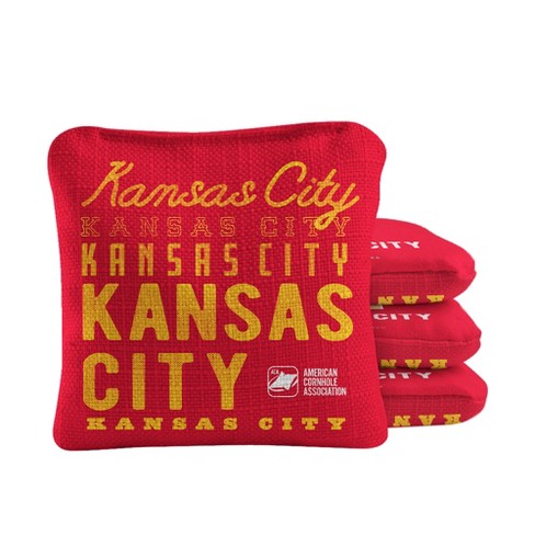 Gameday Kansas City Football Synergy Pro Red Cornhole Bags (set Of 4 ...
