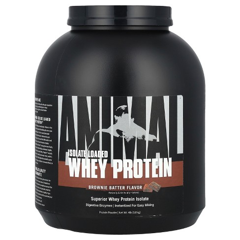 Animal Isolate Loaded Whey Protein, Brownie Batter, 4 Lb (1.81 Kg) : Target