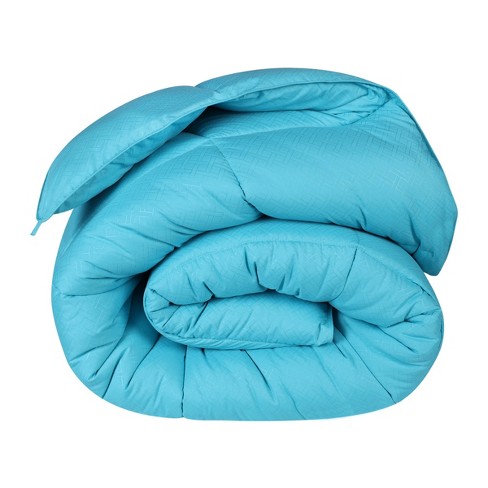Monochrome Basketweave Plush Microfiber Down Alternative Comforter ...