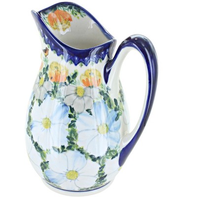 Blue Rose Polish Pottery Goldfinch Pitcher : Target
