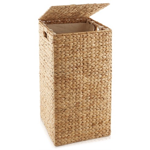 Casafield Laundry Hamper With Lid And Removable Liner Bag - Natural ...