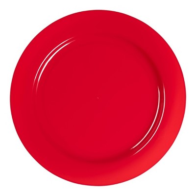 Smarty Had A Party 9.5" Red Square Plastic Dinner Plates (120 Plates ...