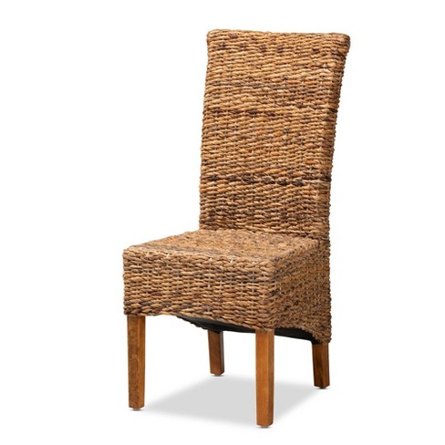Trianna Abaca Wood Dining Chair Natural/brown - Bali & Pari : Target