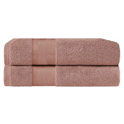 Premium Cotton Solid Plush Heavyweight Luxury 2-piece Bath Sheets Set ...