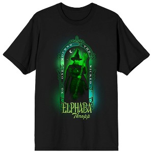 Wicked Part 2 Elphaba Thropp Window Frame Adult Black Crew Neck Short ...
