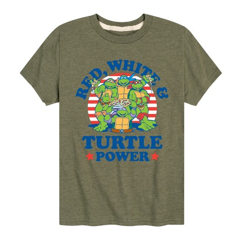 Teenage Mutant Ninja Turtles Red White Turtle Power Short Sleeve ...