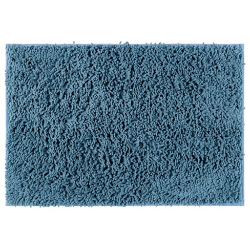 Unique Bargains Washable Non-slip Soft Fluffy Shag Plush Bath Mat 1 Pc ...