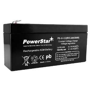 PowerStar BATTERY PS-832 8V 3.2AH F1 RECHARGEABLE SEALED LEAD ACID EACH ...