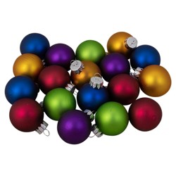 Northlight 12ct Multi Color Vintage Design Glass Ball Christmas ...