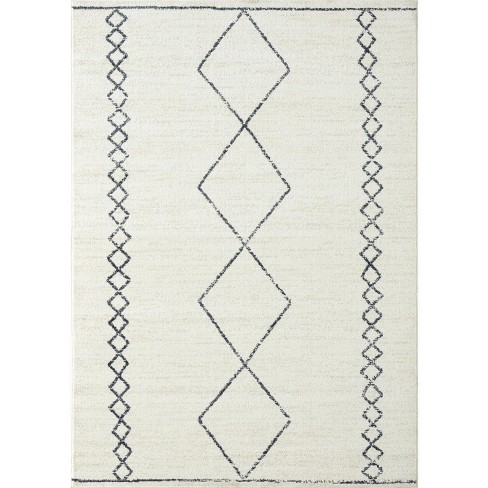 Luxe Weavers Moroccan Geometric Area Rug, Cream 9x12 : Target