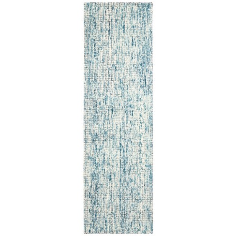 Abstract Abt473 Hand Tufted Runner Rug - Ivory/navy - 2'3"x10 ...