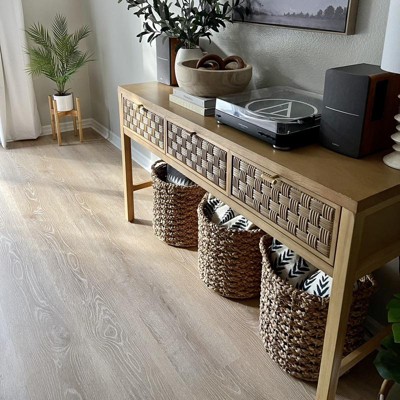 Palmdale Woven Drawer Console Natural Threshold Designed With Studio Mcgee Beach Style Entryway Storage Table Target