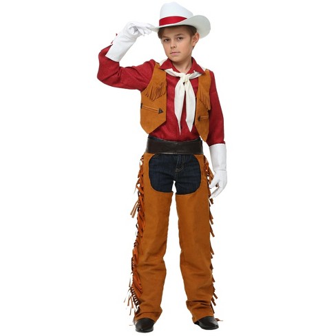 Halloweencostumes.com Large Boy Boy's Rodeo Cowboy Costume, Red/brown ...