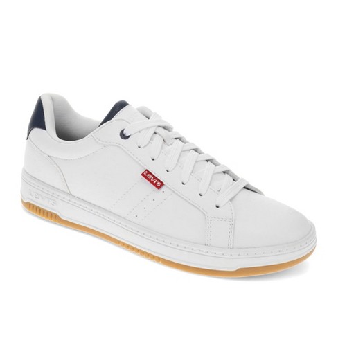Levi's Mens Carson Synthetic Leather Casual Lace Up Sneaker Shoe, White ...