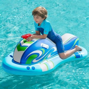 Joyfy Inflatable Jet Ski Pool Floats with Water Blaster for Kids, Pool ...
