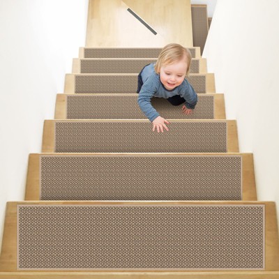 Sussexhome Floral Design 70 % Cotton Anti-slip Stair Treads, 9" X 28 ...