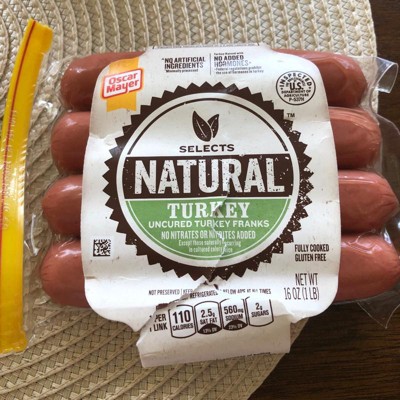 Oscar Mayer Natural Uncured Turkey Franks Hot Dogs - 16oz/8ct : Target