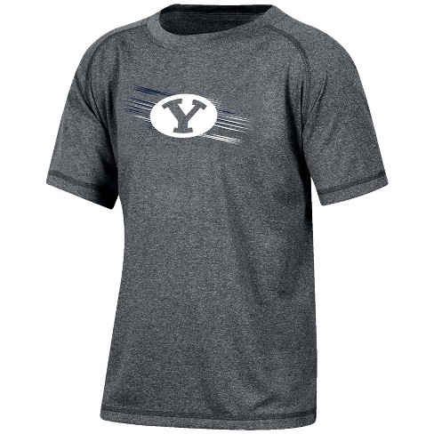 Ncaa Byu Cougars Boys' Gray Poly T-shirt - Xl : Target