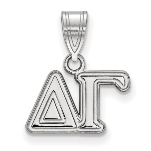 Black Bow Jewelry Sterling Silver Delta Gamma Greek Life Medium Pendant ...