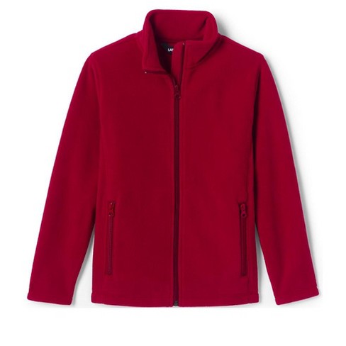 Lands' End School Uniform Kids Full-zip Mid-weight Fleece Jacket ...