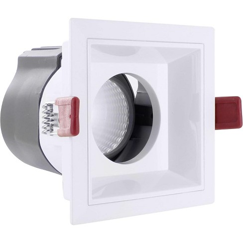 Leeki Pack Of 6 Square Recessed Light - 4-inch Trim - 18w-4000k - White ...