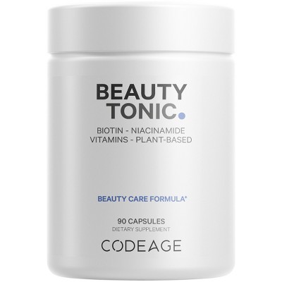 Codeage Beauty Tonic, Biotin, Vitamin C & E, Vegan Collagen Builder ...