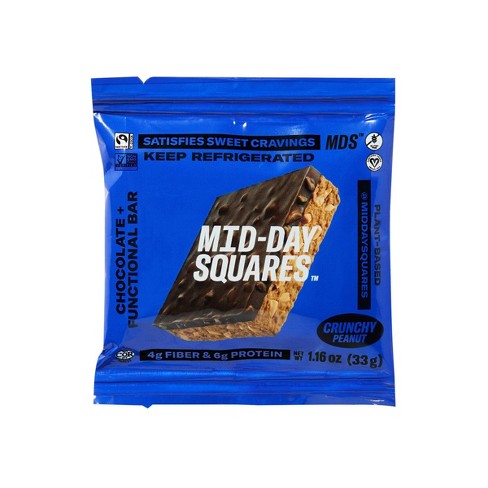 Mid-day Squares Crunchy Peanut Functional Snack Bar - 1.03oz : Target