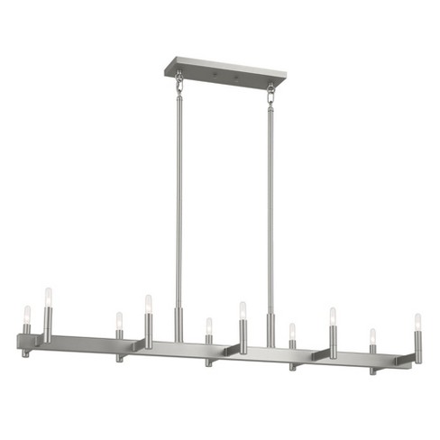 Kichler Lighting Erzo 10 - Light Chandelier In Satin Nickel : Target