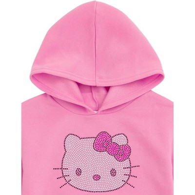 Hello Kitty Girls Fleece Pullover Hoodie Toddler To Big Kid : Target