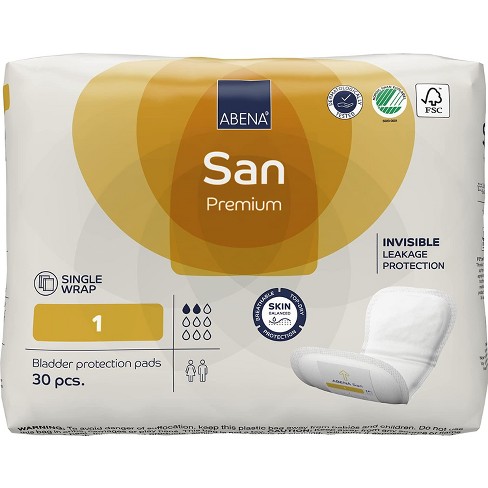 Abena San, Premium Incontinence Pads, Light Absorbency (sizes 1 To 3a ...